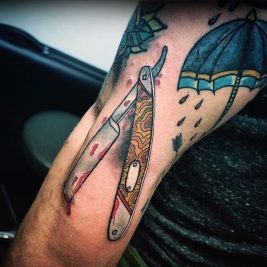 Top 30 Straight Razor Tattoos For Men