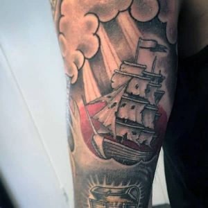 Top 30 Ship Tattoos For Men - Lazy Penguins